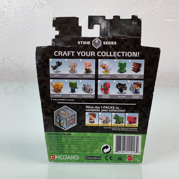 Minecraft | Toys | Minecraft Mini Figures Set Of 3 Bats Steve Villager ...
